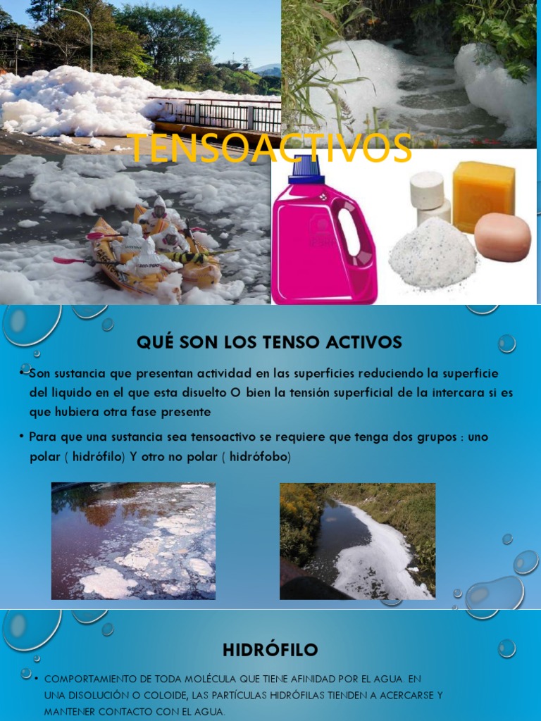 TENSOACTIVOS | PDF | Tensioactivo | Detergente