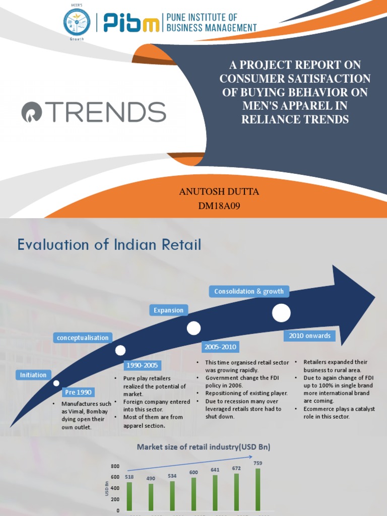 Reliance Trendz Wip Presentation | PDF | Retail | Brand