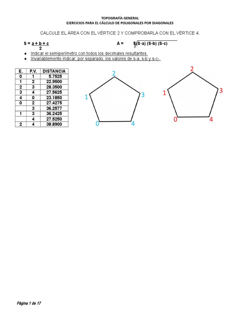 Ejercicios Diagonales | PDF | Enseñanza de matemática