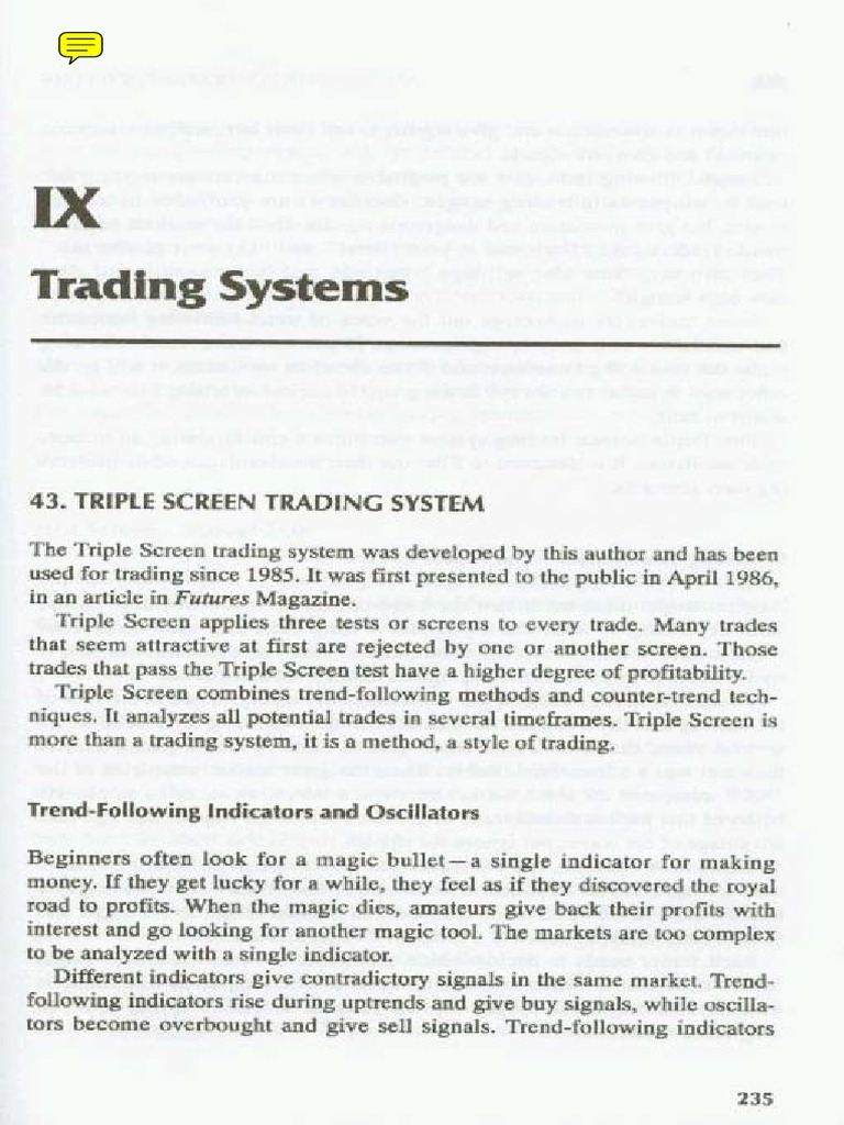Alexander Elder - Triple Screen Trading System PDF | PDF