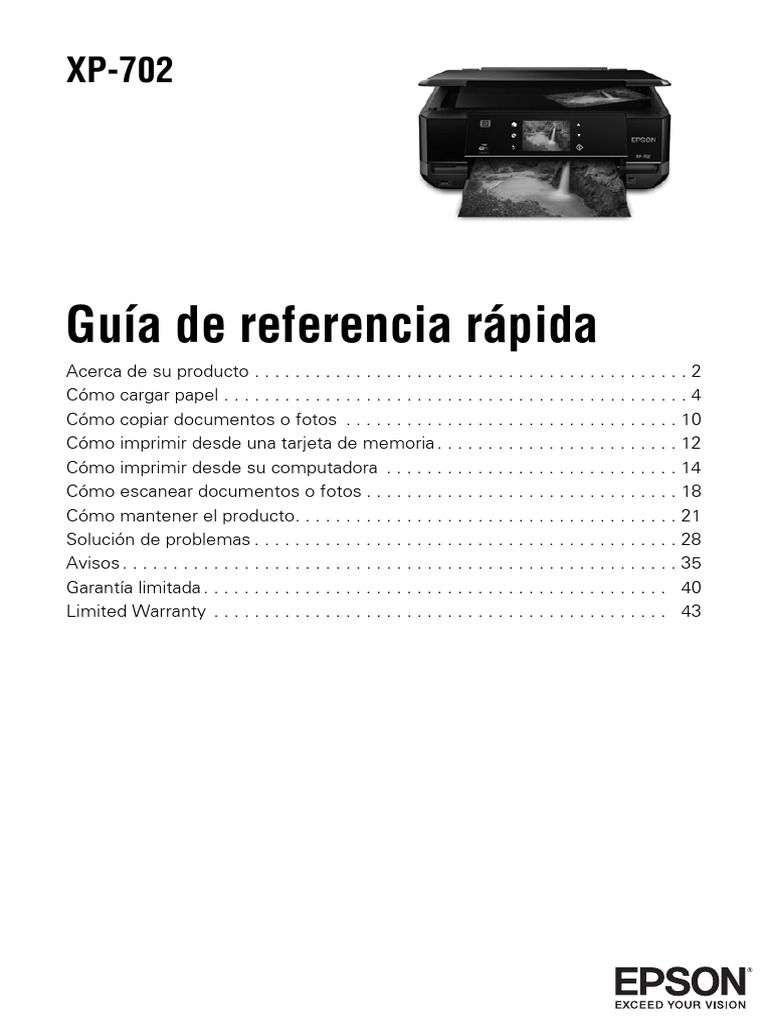 Guia de Referencia de XP 702 | PDF | Impresora (Computación) | Point and Click