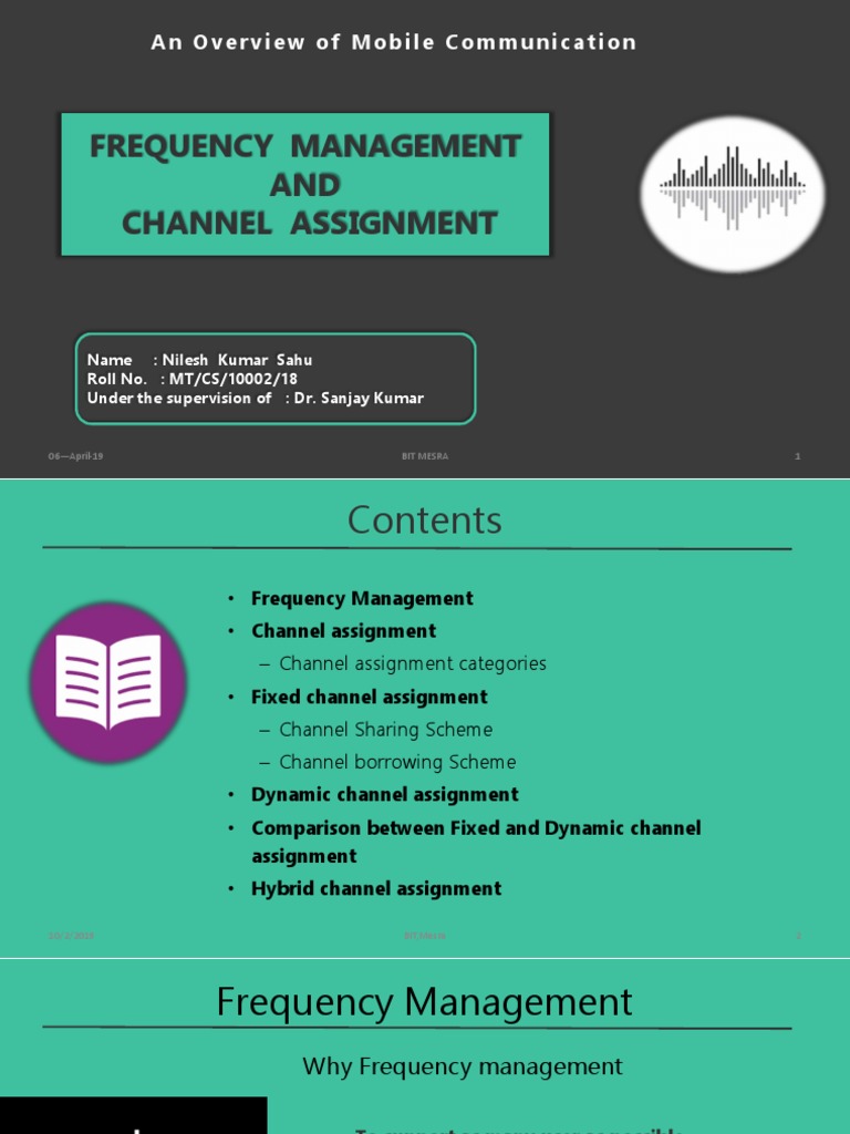 Frequency Management and Channel Assignment | PDF | Base Station | Data ...