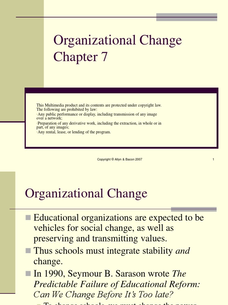 Organizational Change | PDF | Organization Development | Psychology