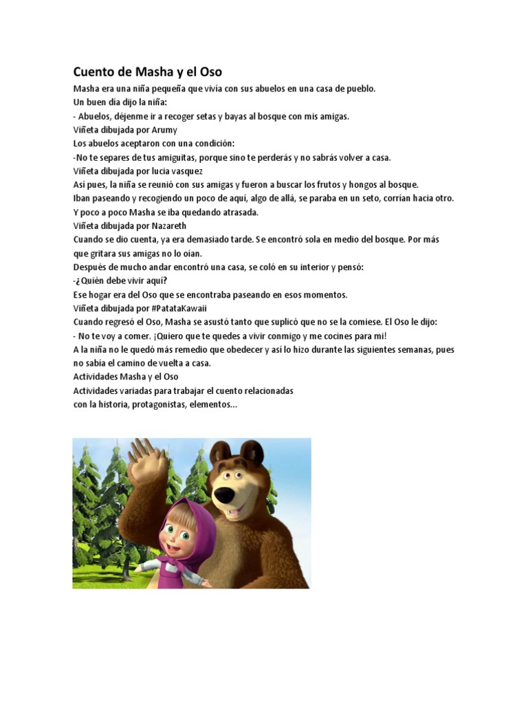 Cuento de Masha y El Oso | PDF