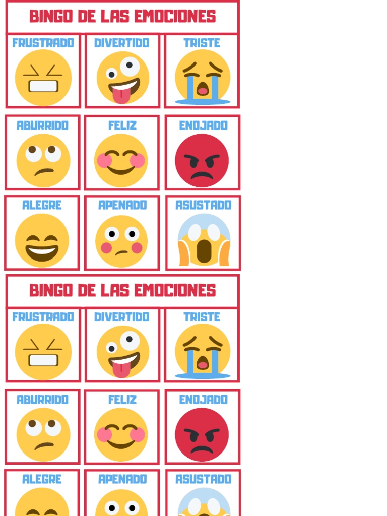 Bingo Emociones | PDF