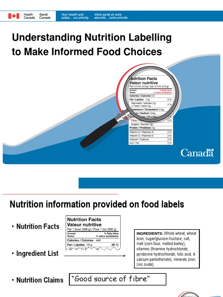 Make informed choices with nutrition labels | PDF | Nutrition Facts ...