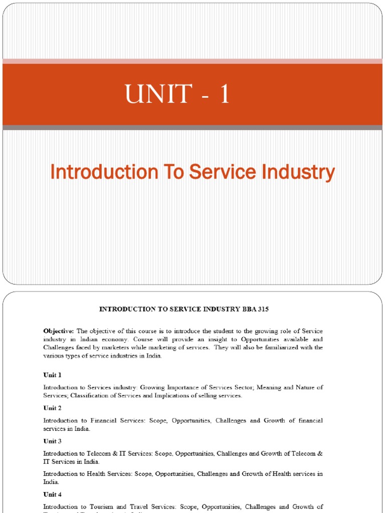 Introduction To Service Industry | PDF | Investment Fund | Tertiary ...