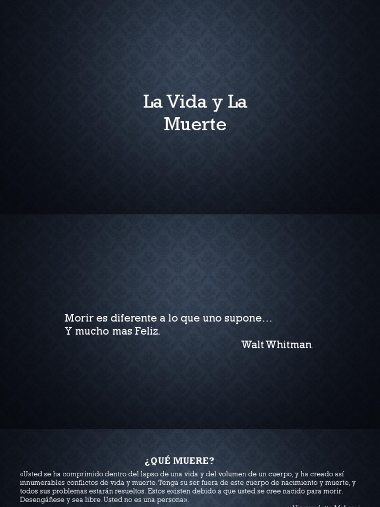 La Vida y La Muerte | PDF | Resurrección | Muerte