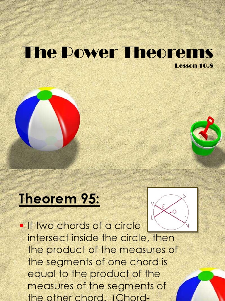 Geometry 10.8 The Power Theorems | PDF