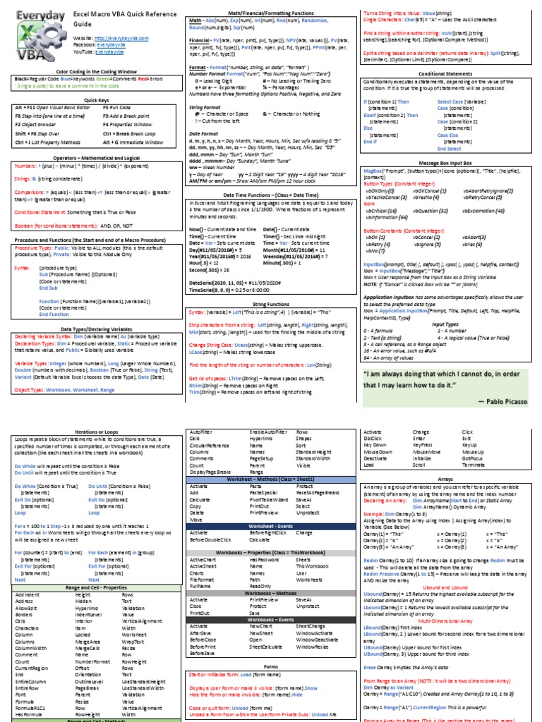 Green: Everydayvba Everydayvba | PDF | Array Data Structure | String (Computer Science)