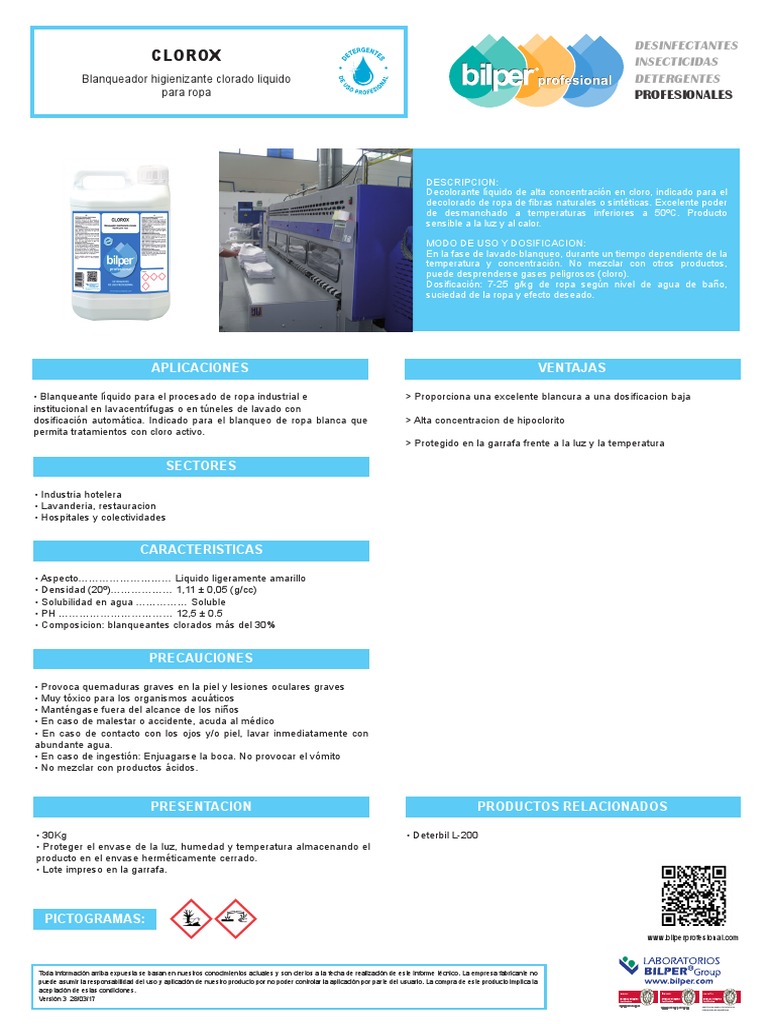 Clorox | PDF | Cloro | Sustancias químicas