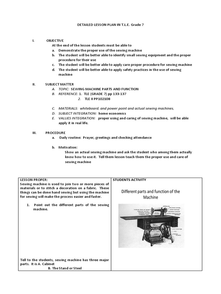 Different Parts and Function of The Machine: Students Activity | PDF ...