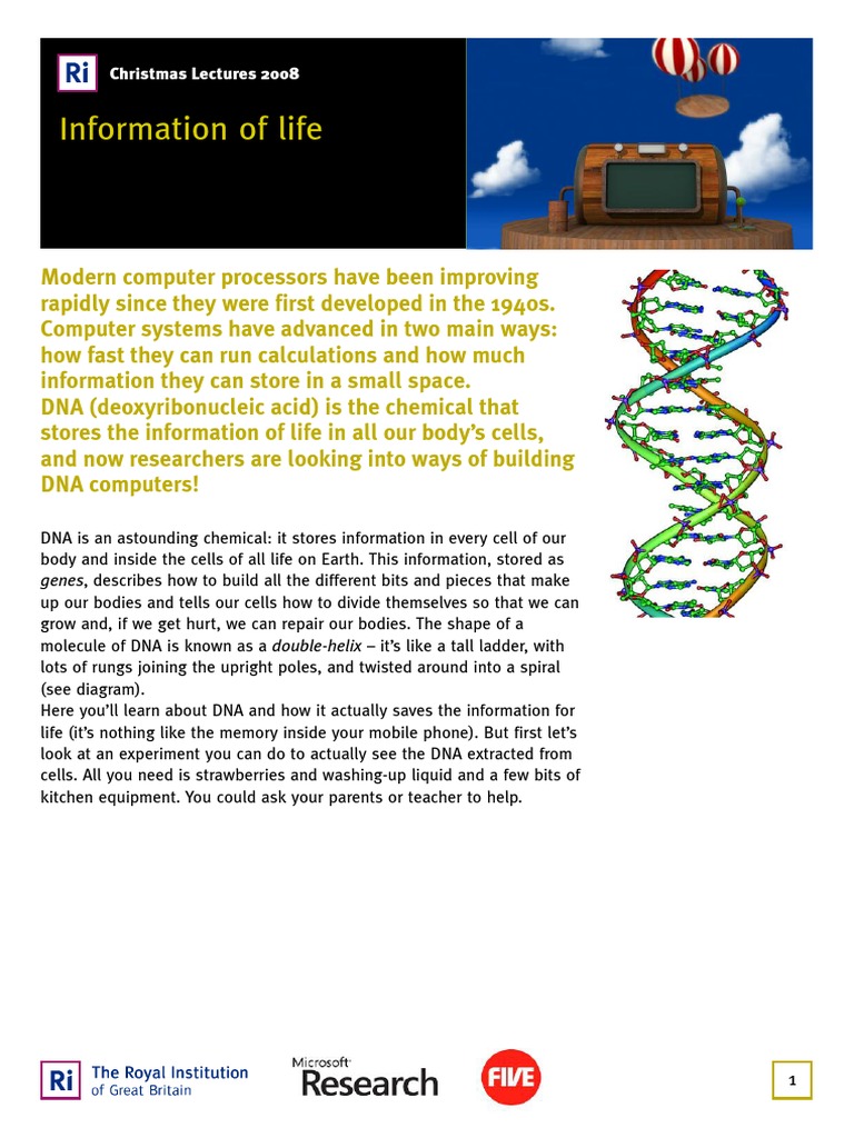 Information of Life | PDF | Dna | Juice