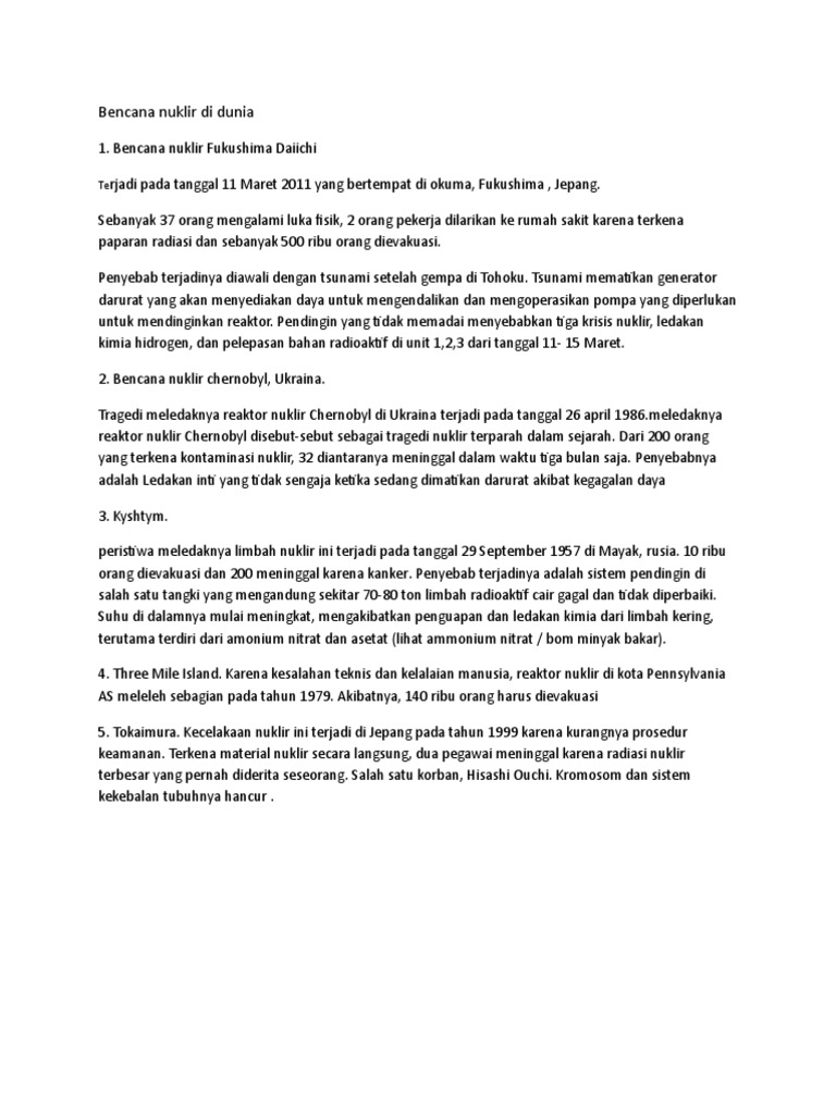 Bencana Nuklir | PDF