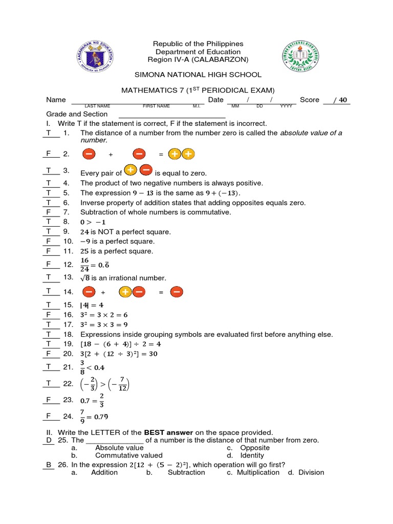 Republic of The Philippines Department of Education Region IV-A ...