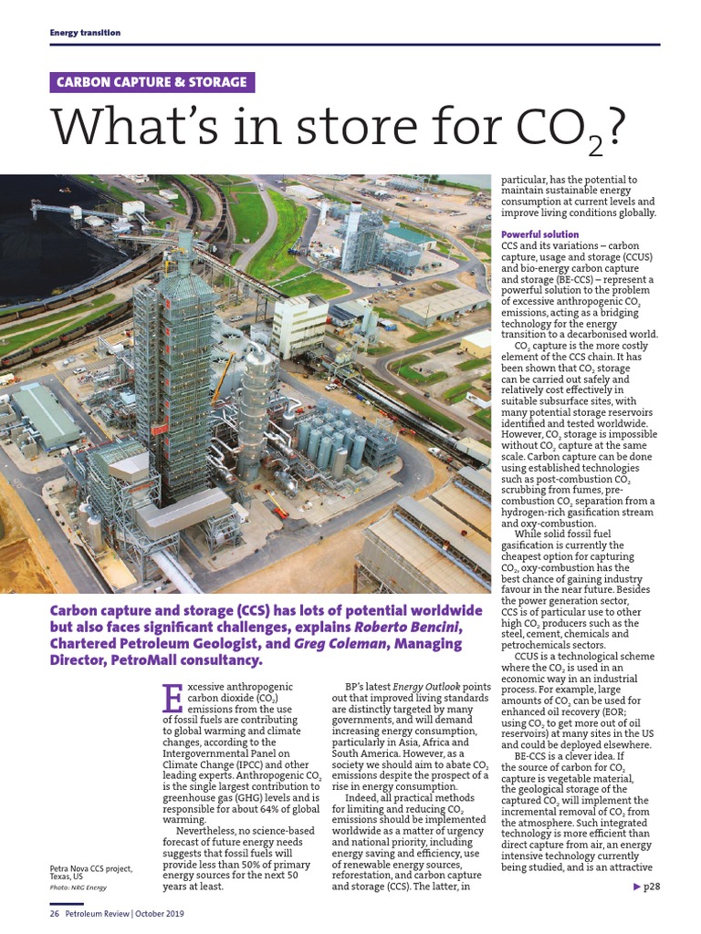 12 What's in Store For CO2 | PDF | Carbon Capture And Storage ...