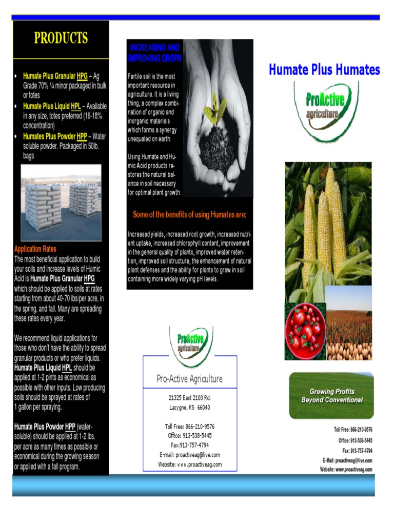 Humate Plus Humates | PDF | Soil | Fertilizer