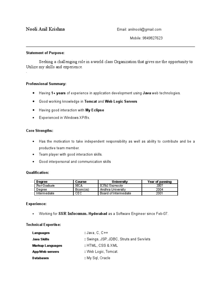 Kri Experienced Resume | PDF | Java Server Pages | Java Servlet