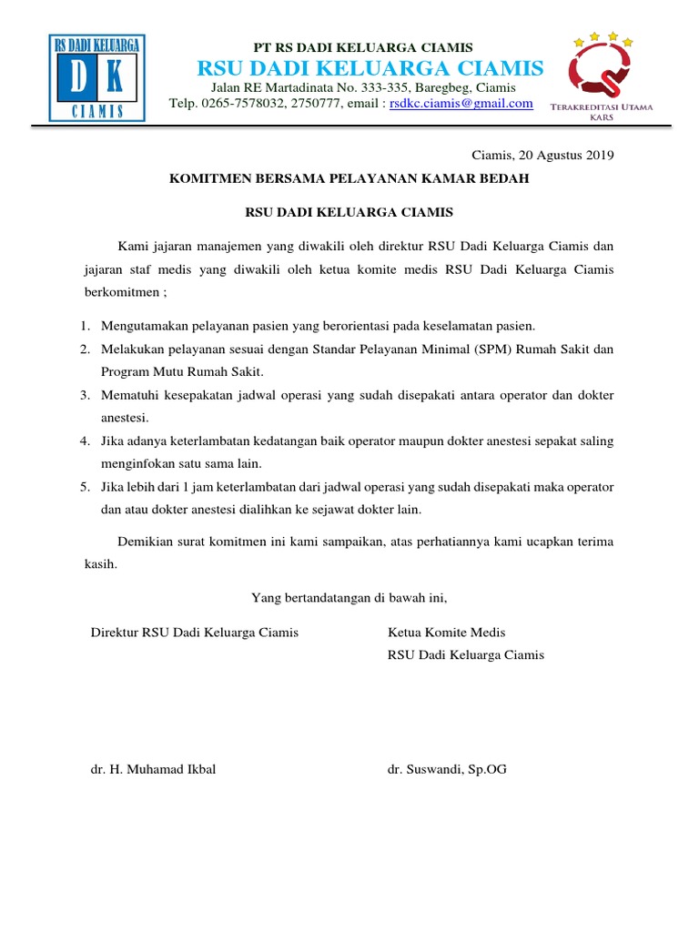 Surat Komitmen | PDF