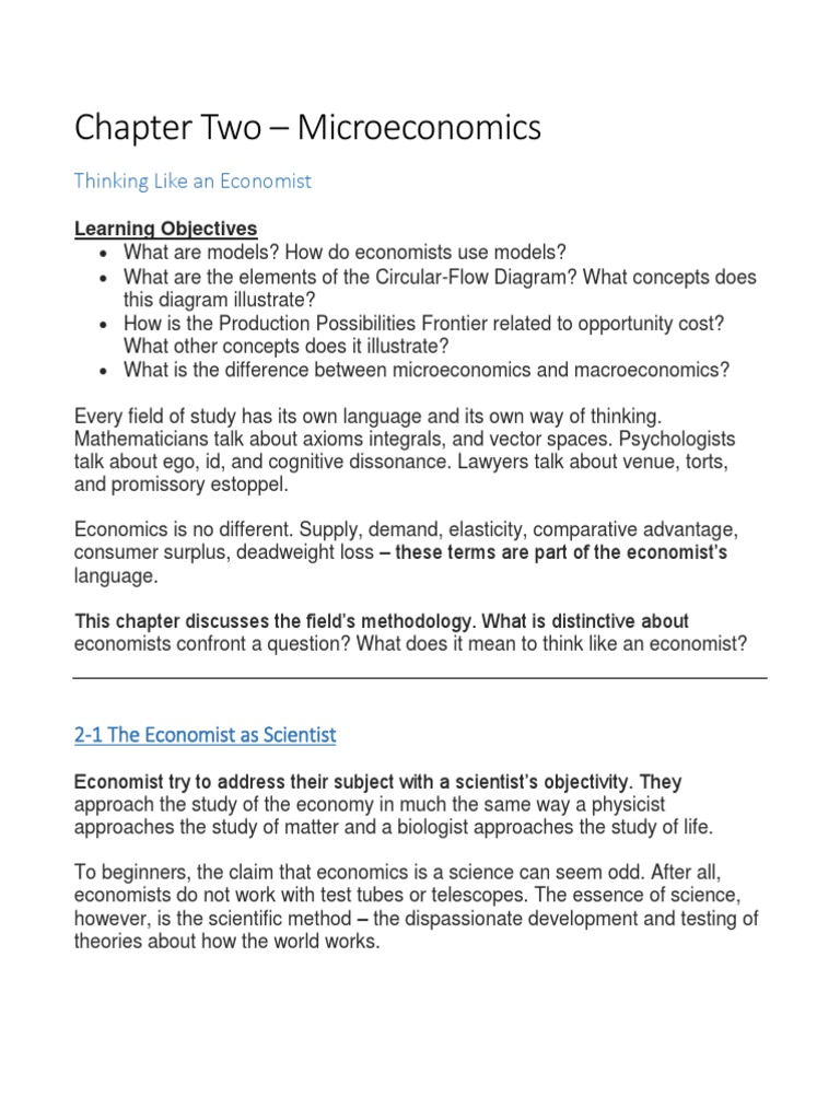 Chapter 2 - Microeconomics | PDF | Economics | Economies