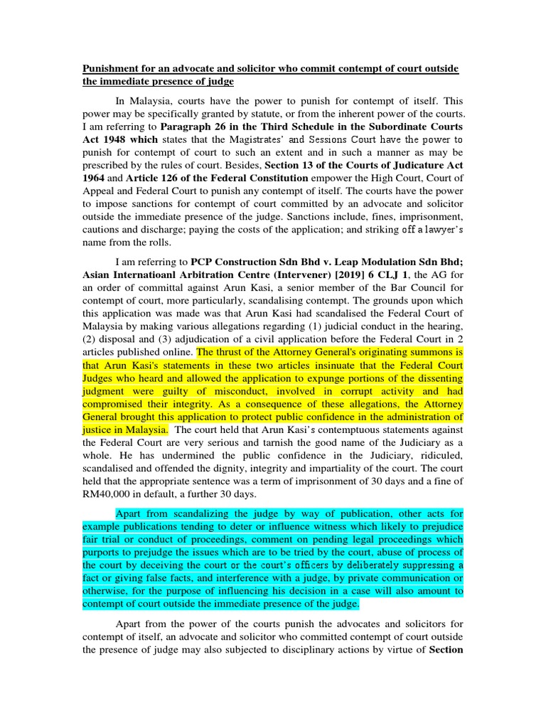 PP Script | PDF | Contempt Of Court | Advocate