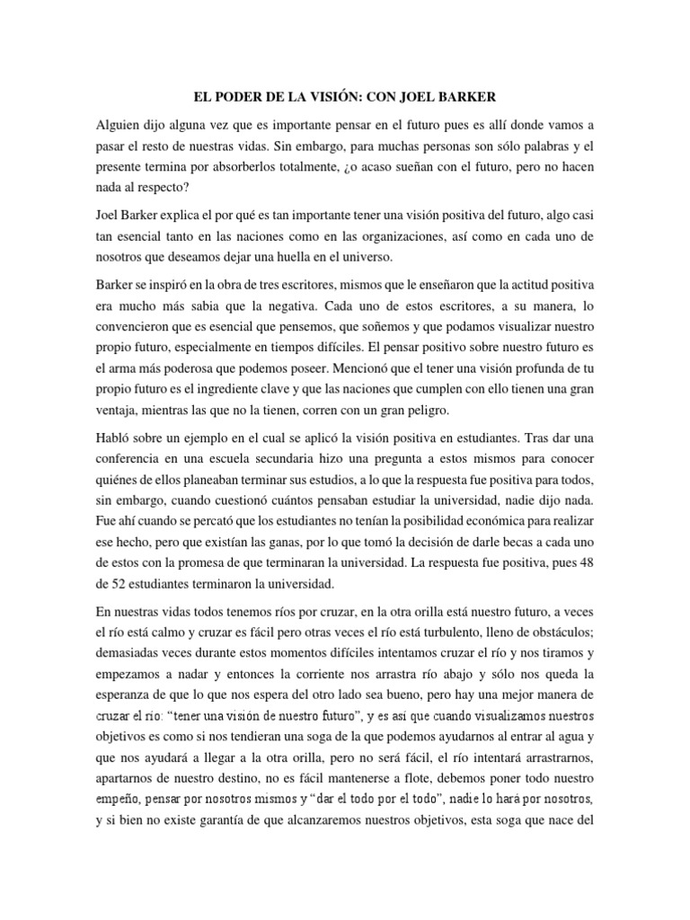 El Poder de la Visión Futura | PDF