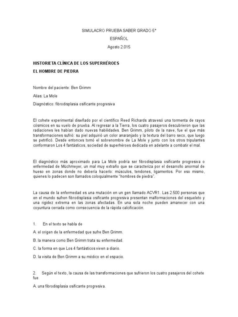 Simulacro Prueba Saber Grado 5 | PDF | Naturaleza