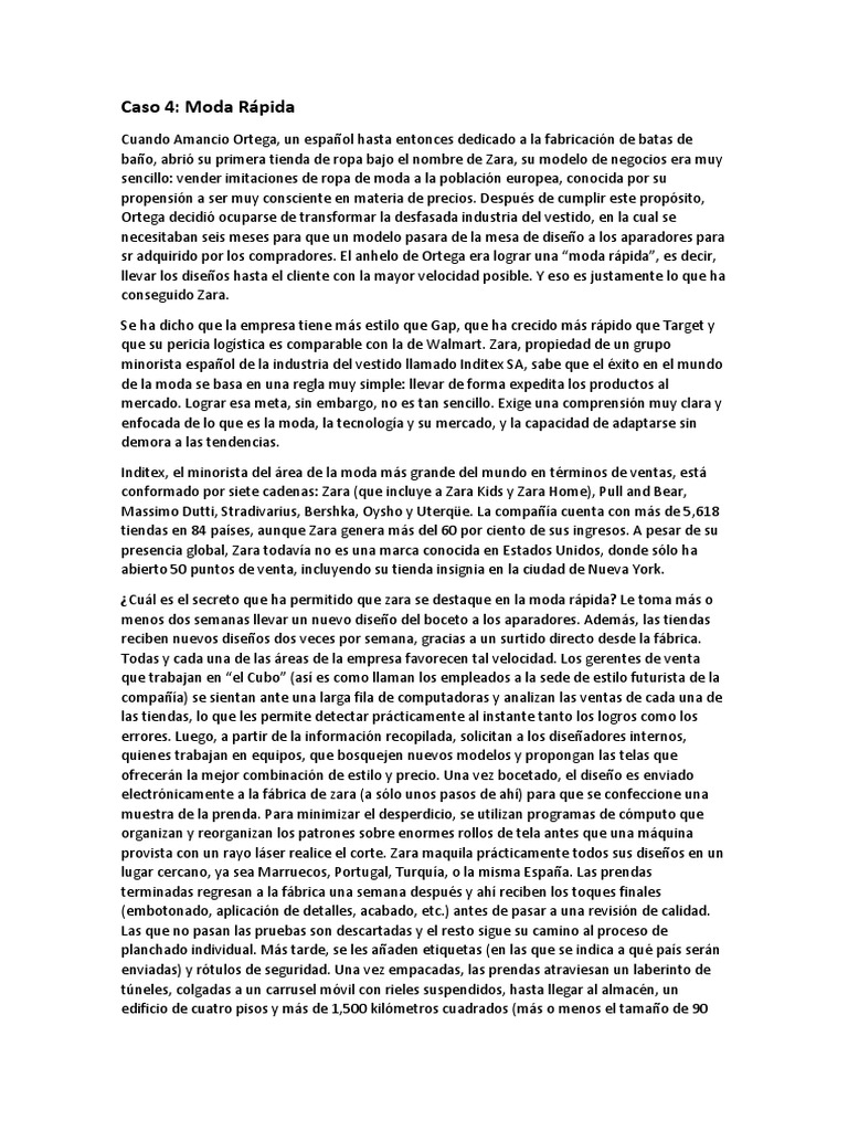 Zara: Revolución de la Moda Rápida | PDF | Al por menor | Ropa