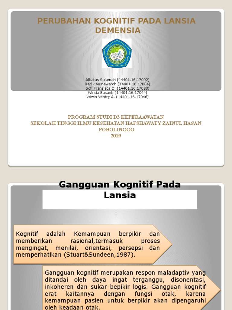 Perubahan Kognitif Pada Lansia | PDF