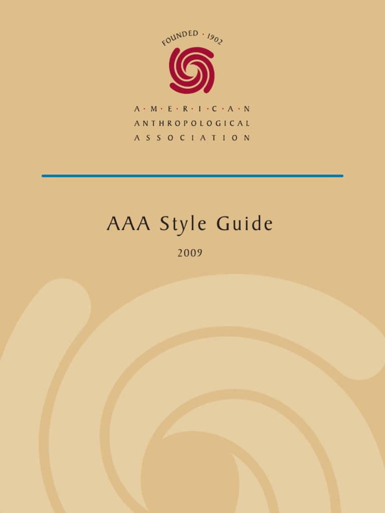AAA Style - Guide, 2009 | PDF | Bracket | Citation