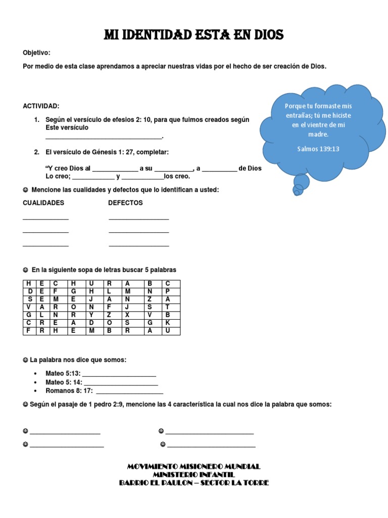 Identidad en Dios | PDF