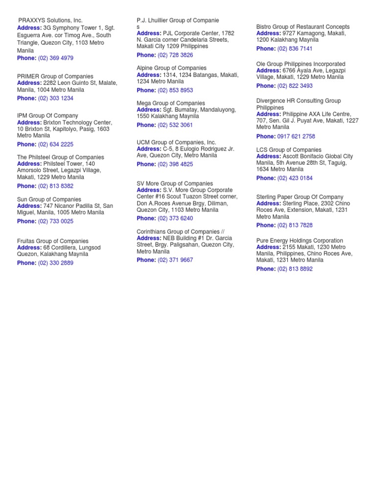 PRAXXYS Solutions | PDF | Makati | Metro Manila