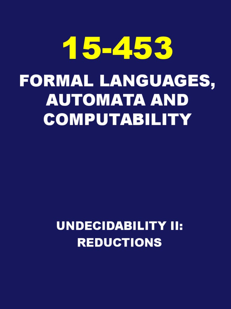 Formal Languages, Automata and Computability | PDF | Computability Theory | Theory Of Computation