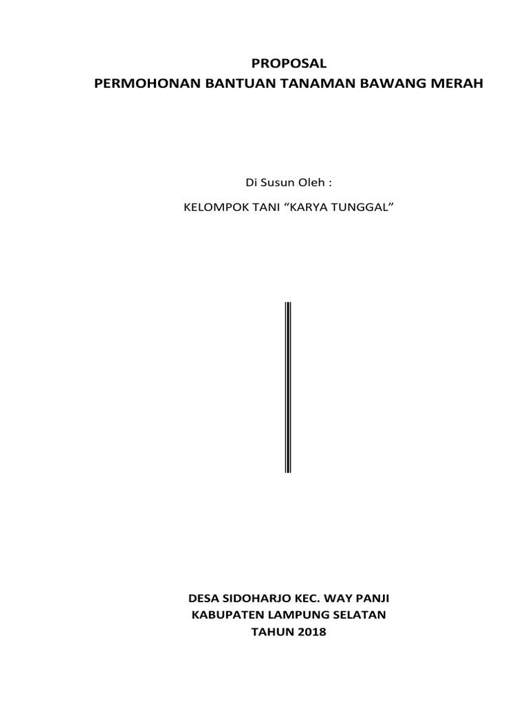 Proposal Bawang Merah | PDF