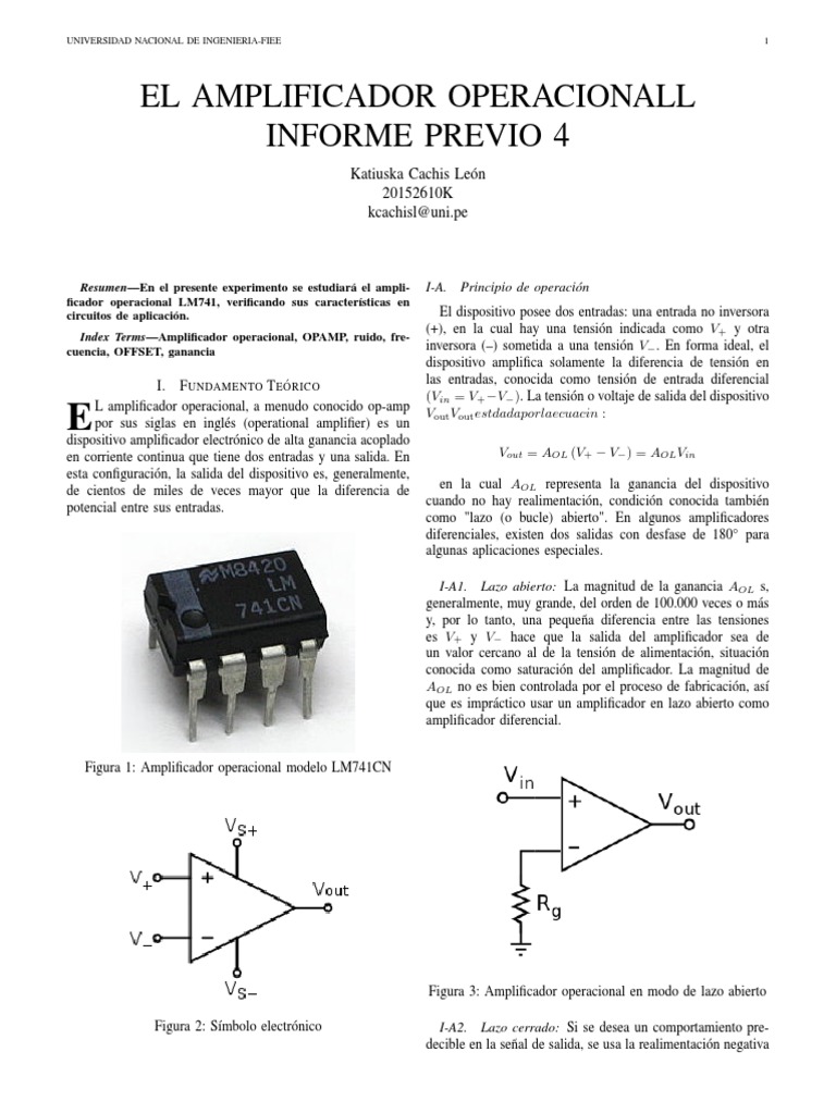 Informe Previo 4 Electronicos Ii | PDF | Amplificador operacional | Circuitos análogos