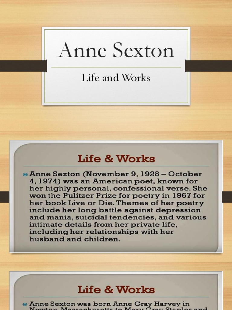 Anne Sexton: Life and Works | PDF