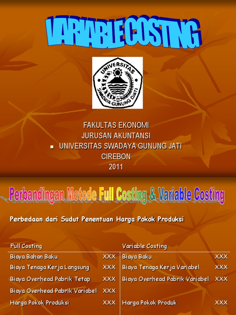 Bab V Variable Costing | PDF