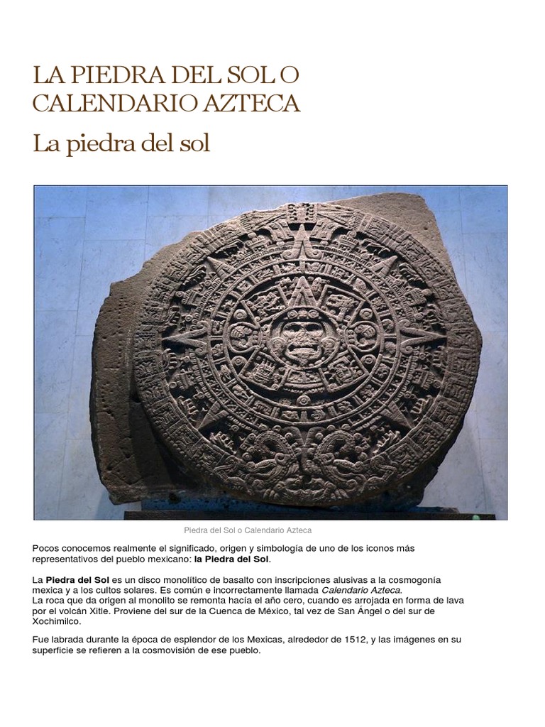 Calendario Solar | PDF | azteca | Science