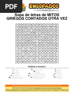 Sopa de Letras Dioses Griegos | PDF