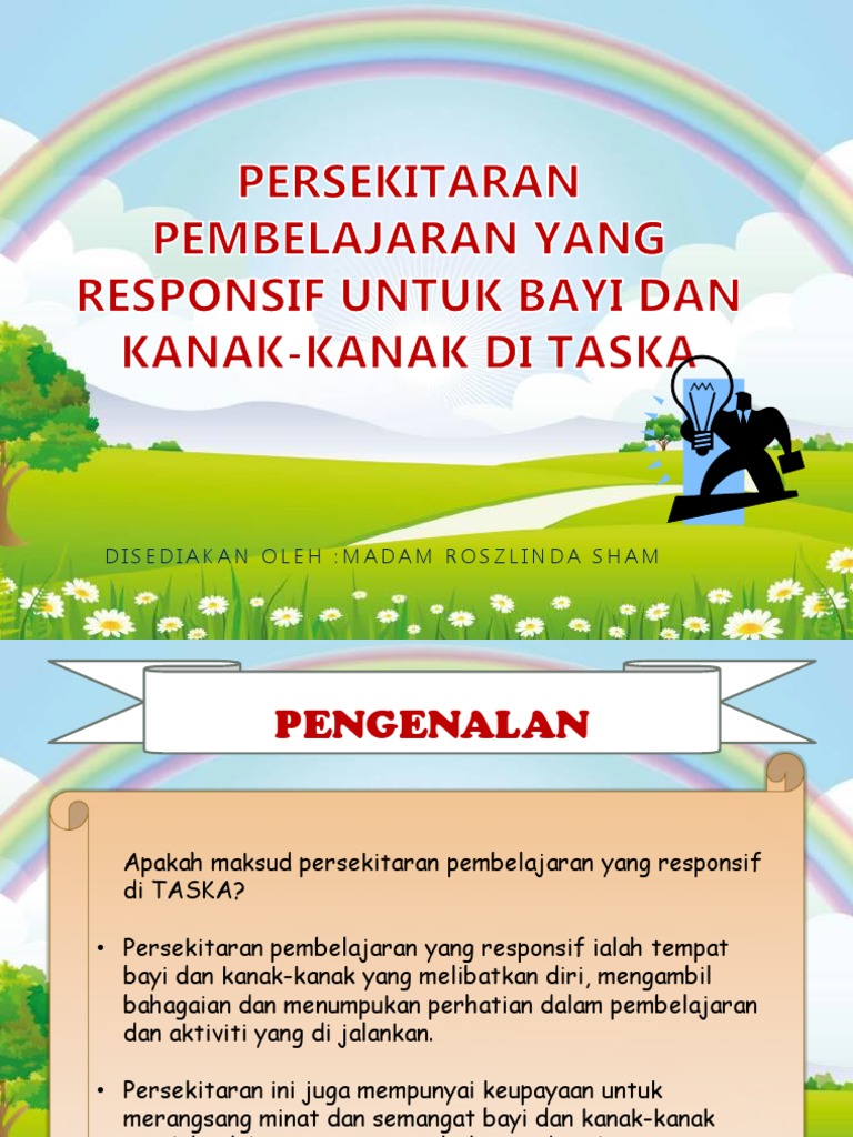 Persekitaran Yang Responsif Bagi Bayi & Kanak-Kanak Di Taska | PDF