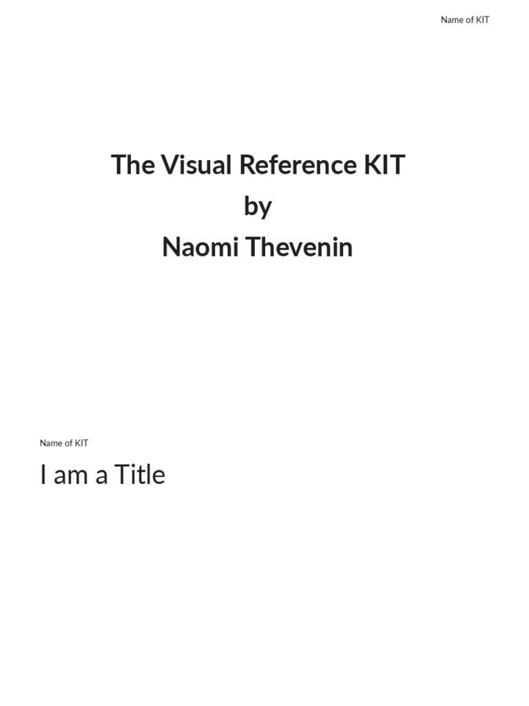 Visual Reference KIT V2 | PDF | Page Layout | Typography