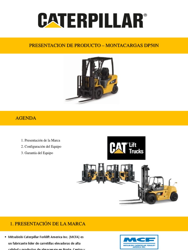 Presentación detallada del montacargas Caterpillar DP50N | PDF ...