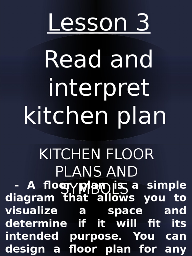 Read and Interpret Kitchen Plans | PDF