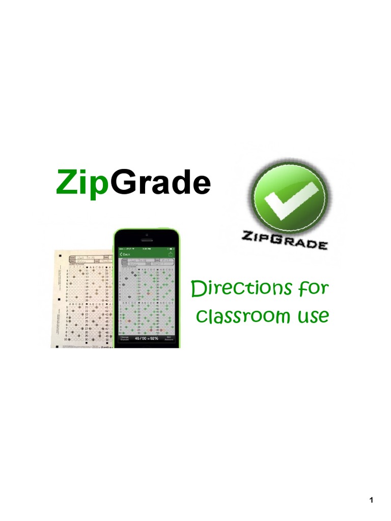 Directions for using ZipGrade to create assessments, collect responses ...