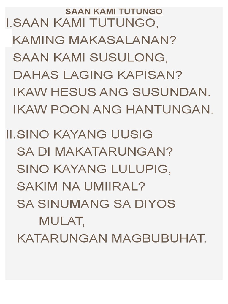 Song Lyrics | PDF