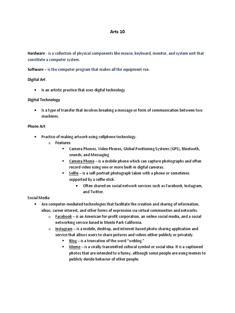 Arts 10 | PDF