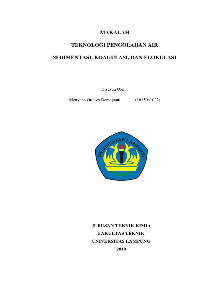 RANCANGAN TANGKI SEDIMENTASI RECTANGULAR UNTUK PENGOLAHAN AIR LIMBAH | PDF