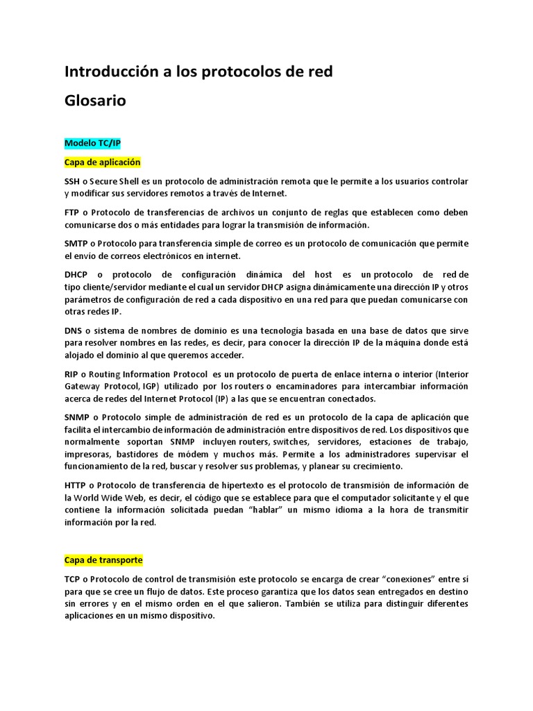 Protocolos de Red: Guía Completa | PDF | Protocolos de internet | Internet