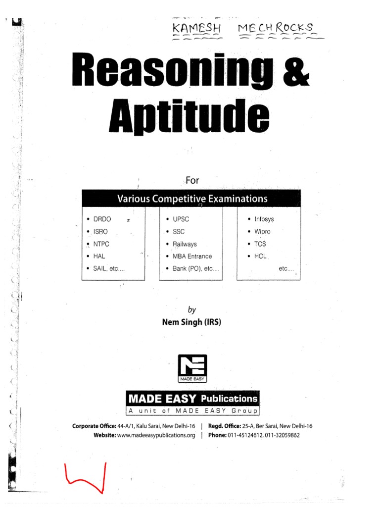 Made Easy Aptitude and Reasoning Guide | PDF