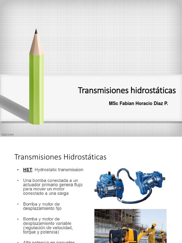 07 Transmisiones Hidrostaticas | PDF | Esfuerzo de torsión | Bomba